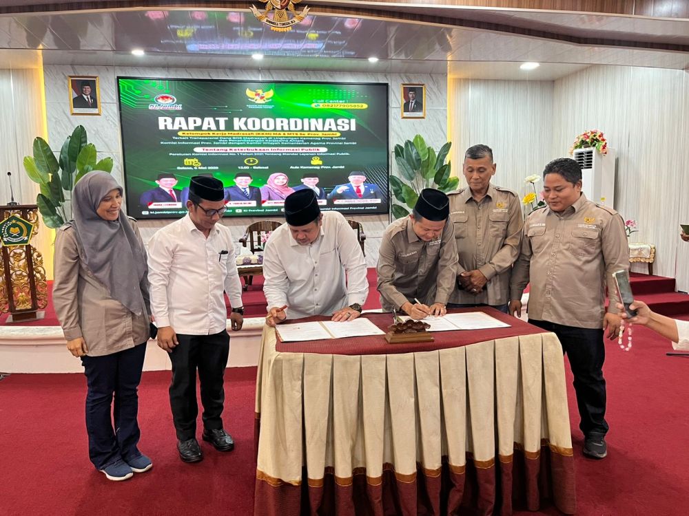 KI MoU dengan Kanwil Kemenag Jambi Perkuat Keterbukaan Informasi di ...